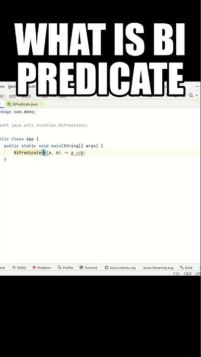 What is Bi Predicate in Java 8? #shorts #interview - YouTube