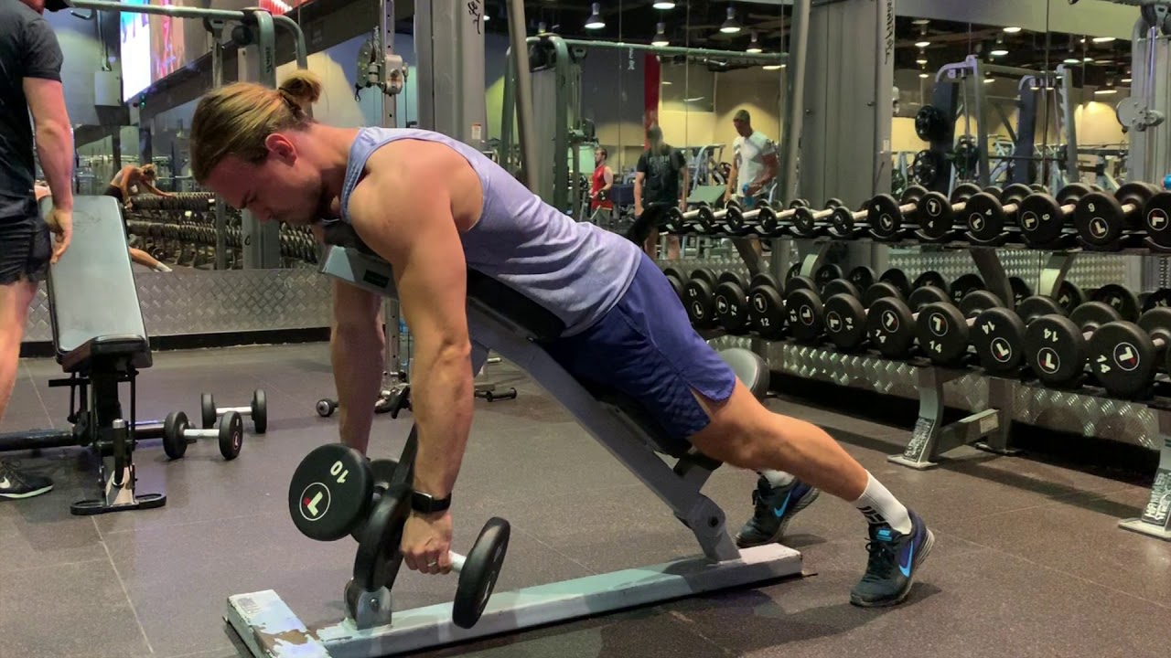 Workout Demos - Upper Body - Back - Bench Supported Dumbbell Row ...