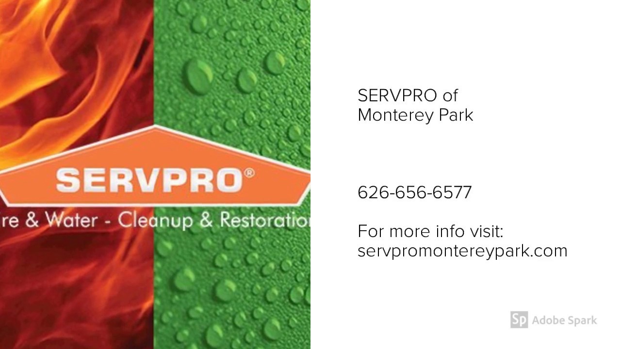 SERVPRO of Monterey Park-Water Mitigation Project - YouTube