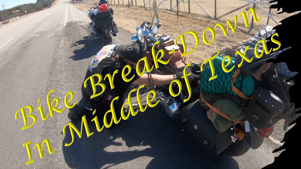 Motorcycle Breaks down in the middle of Texas while heading west (Heres ...