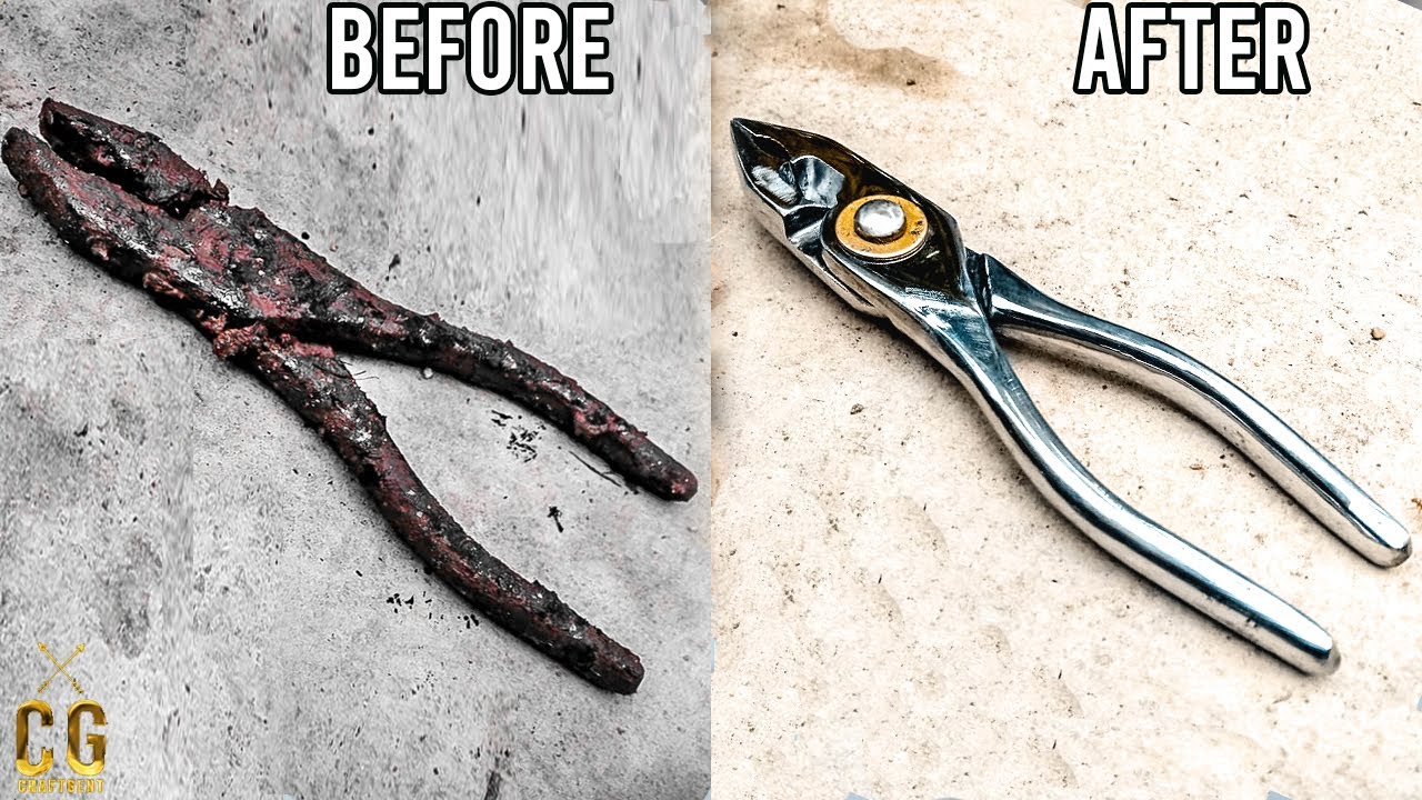 Rusty Old Pliers Perfect Restoration | Jammed Pliers Restoration ...