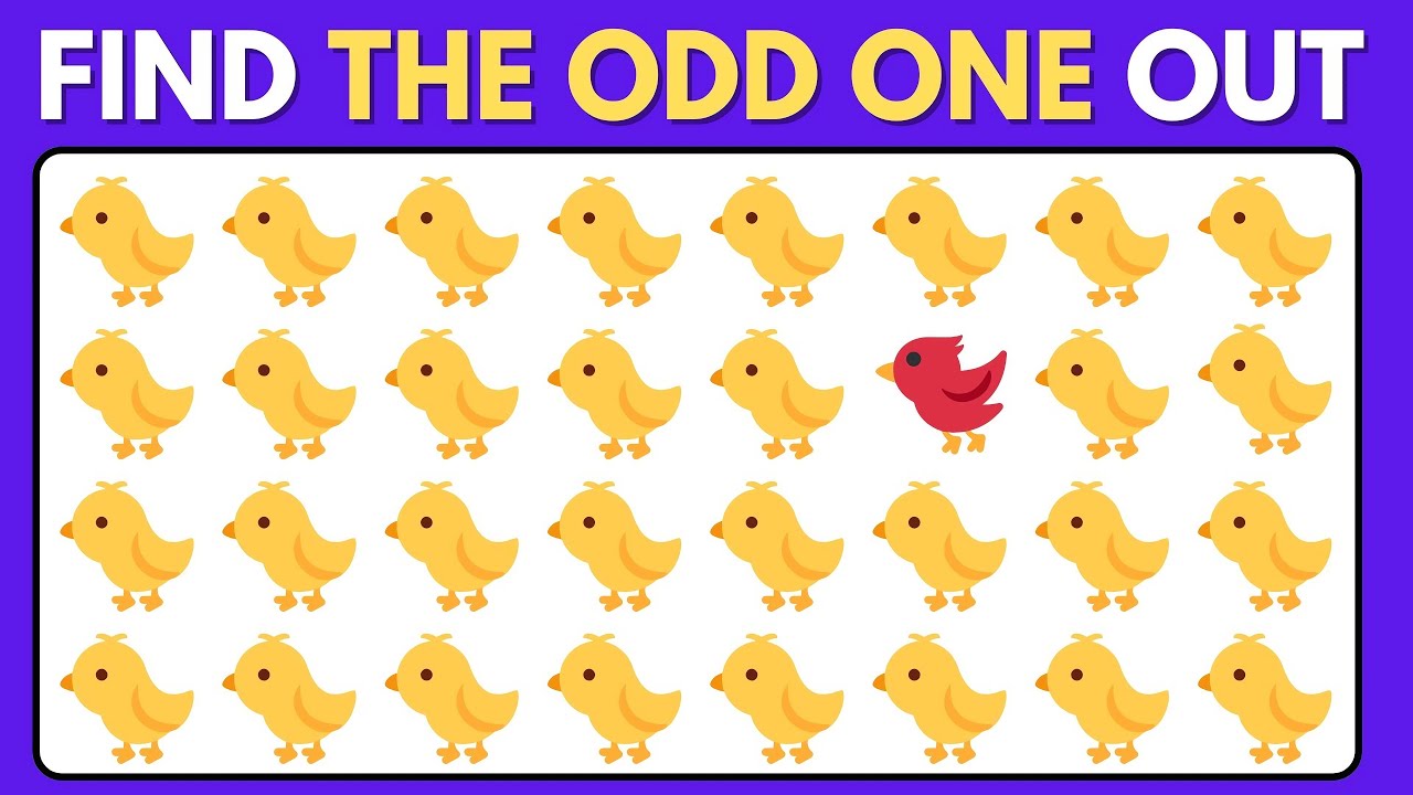Find the Odd One Out | Easy, Medium, Hard, Impossible | Emoji Challenge ...