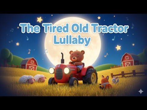1 Hour Lullaby 💤🚜 The Tired Old Tractor 🌙 Gentle Lullaby for Kids at Bedtime