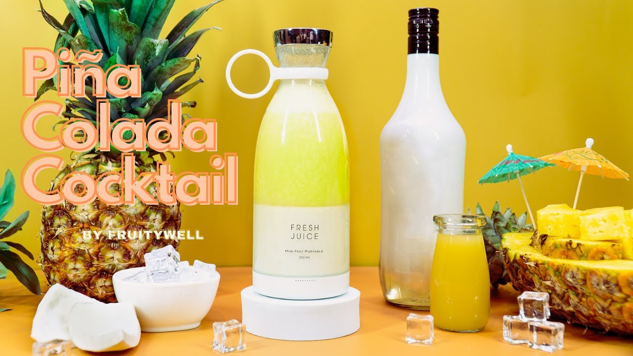 Make a Piña Colada Cocktail in Bottle Blender 🍍 - YouTube