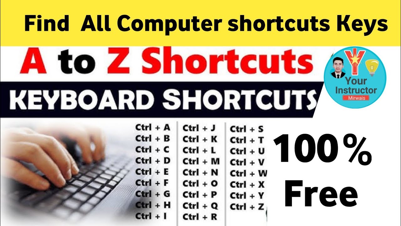 How to find All Computer Shortcuts keys in your computer for free - YouTube