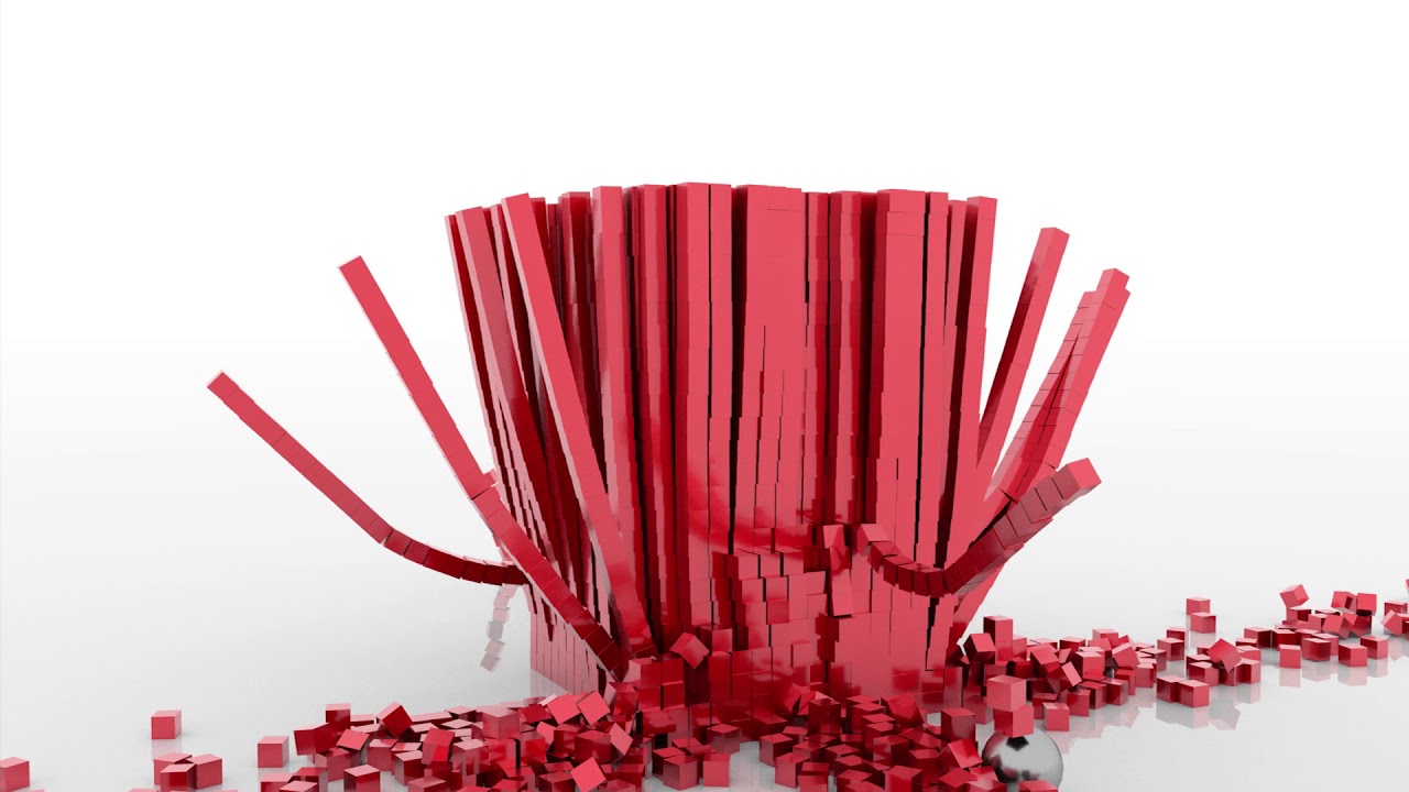 8,000 cubes physics simulation - YouTube