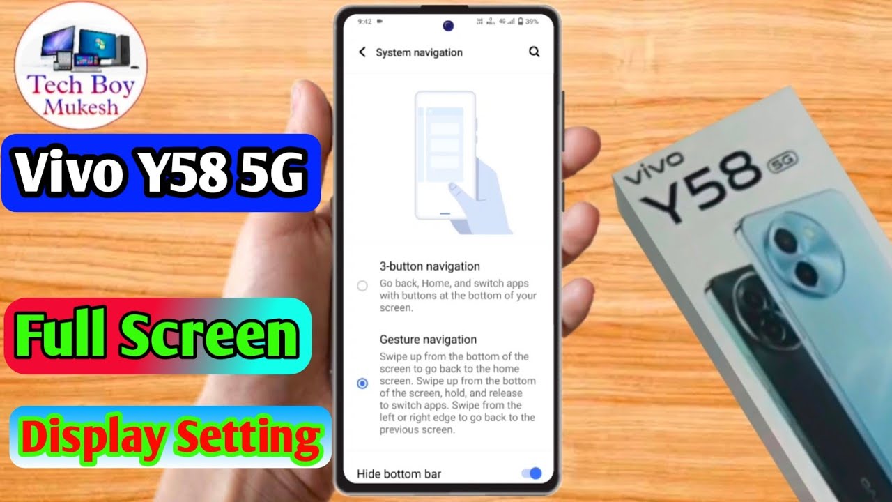 how to full screen display in vivo y58 5g | vivo y58 5g full screen ...