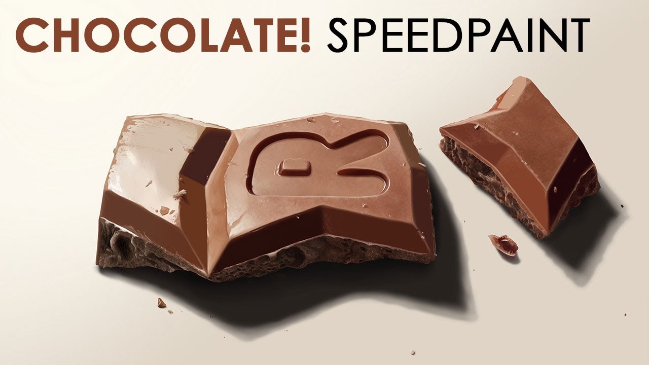 Realistic chocolate painting - YouTube