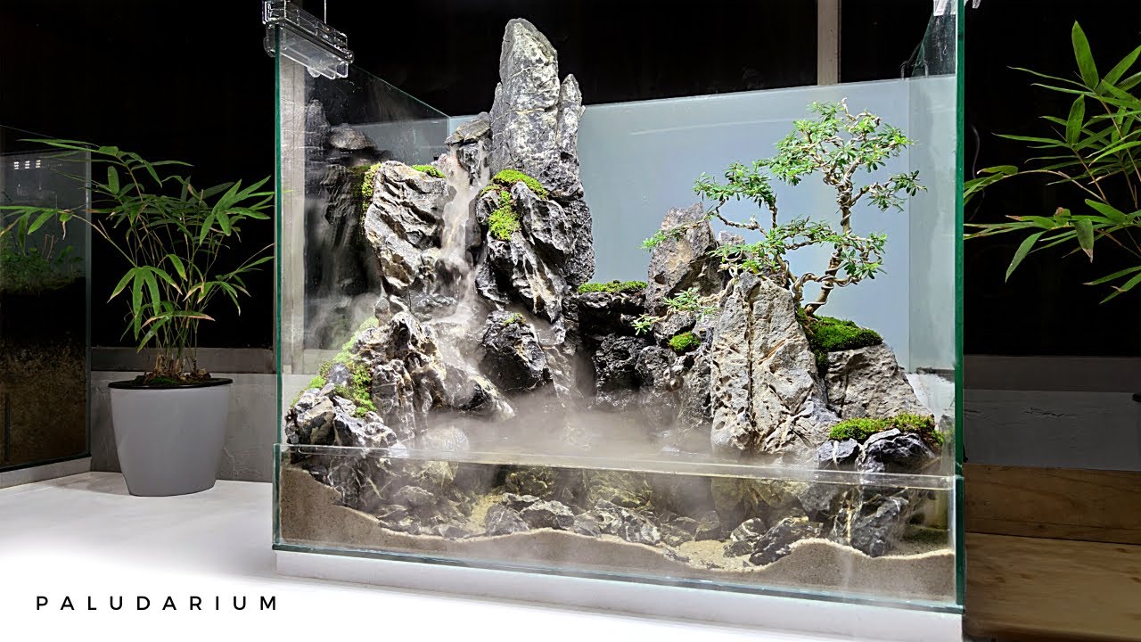 Realistic Waterfall Making with bonsai tree - YouTube
