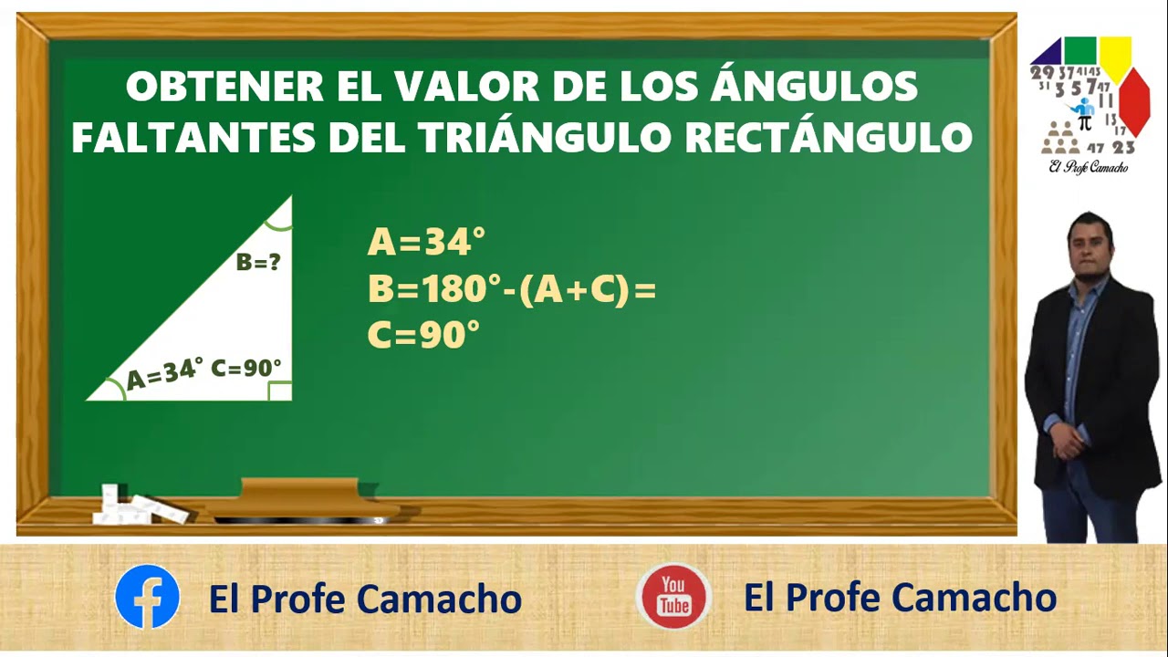 Encontrar ángulos Faltantes En Un Triángulo Rectángulo Youtube