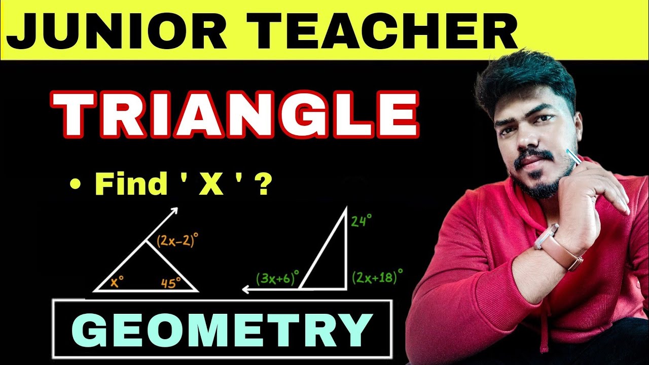 Triangle || Find the value of X || Exterior Angle || GEOMETRY || JUNIOR ...