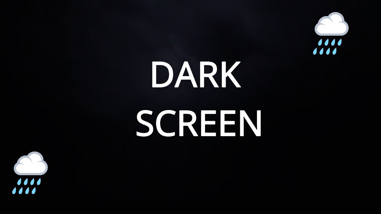 Rain Sounds for Sleeping Dark Screen | SLEEP & RELAXATION | Black ...