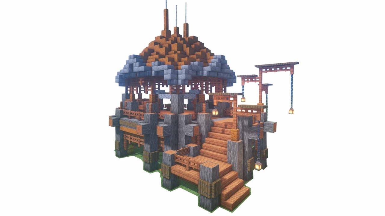 Acacia Round Hut - Minecraft Block-By-Block Tutorial - YouTube