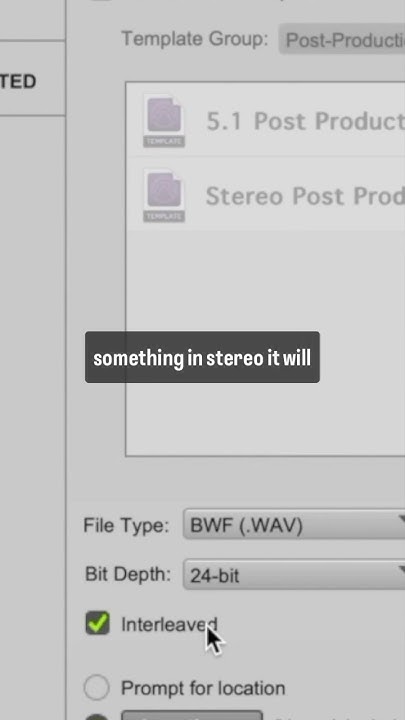 How to set the Interleaved option in a new Pro Tools session #protoolsintro #protoolstips # ...