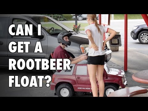 40 MPH Gas Power Wheels Goes to Drive-in Restaraunt - YouTube