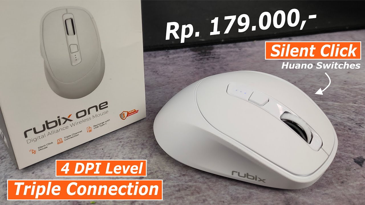 Review Digital Alliance Rubix One Mouse Office Wireless Bluetooth ...