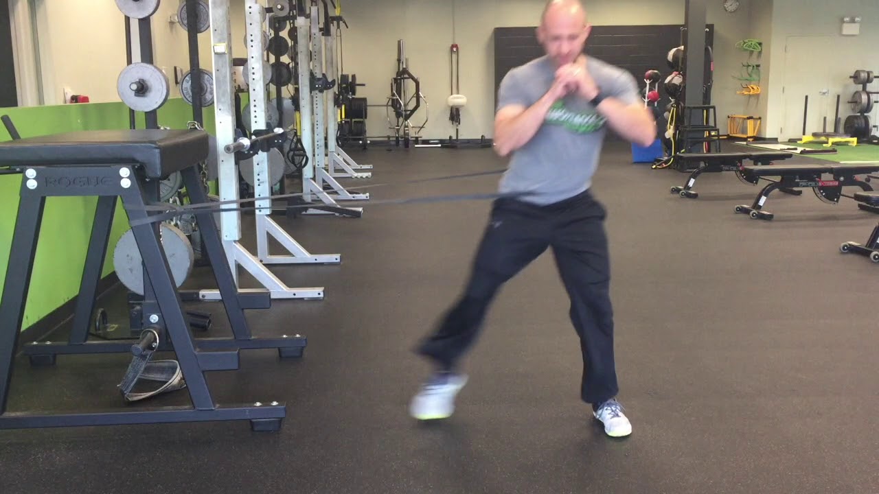 Lateral Lunge with Band Overload - YouTube
