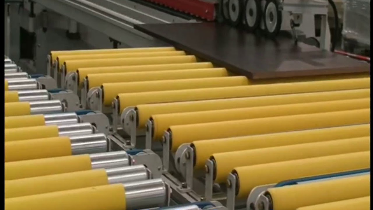 Full Automatic Roller Conveyor Production Line - YouTube