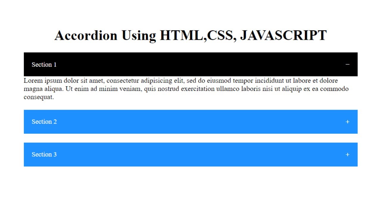 Learn How To Build An Accordion Menu In Html Css And Js With This Simple Tutorial Youtube 1485