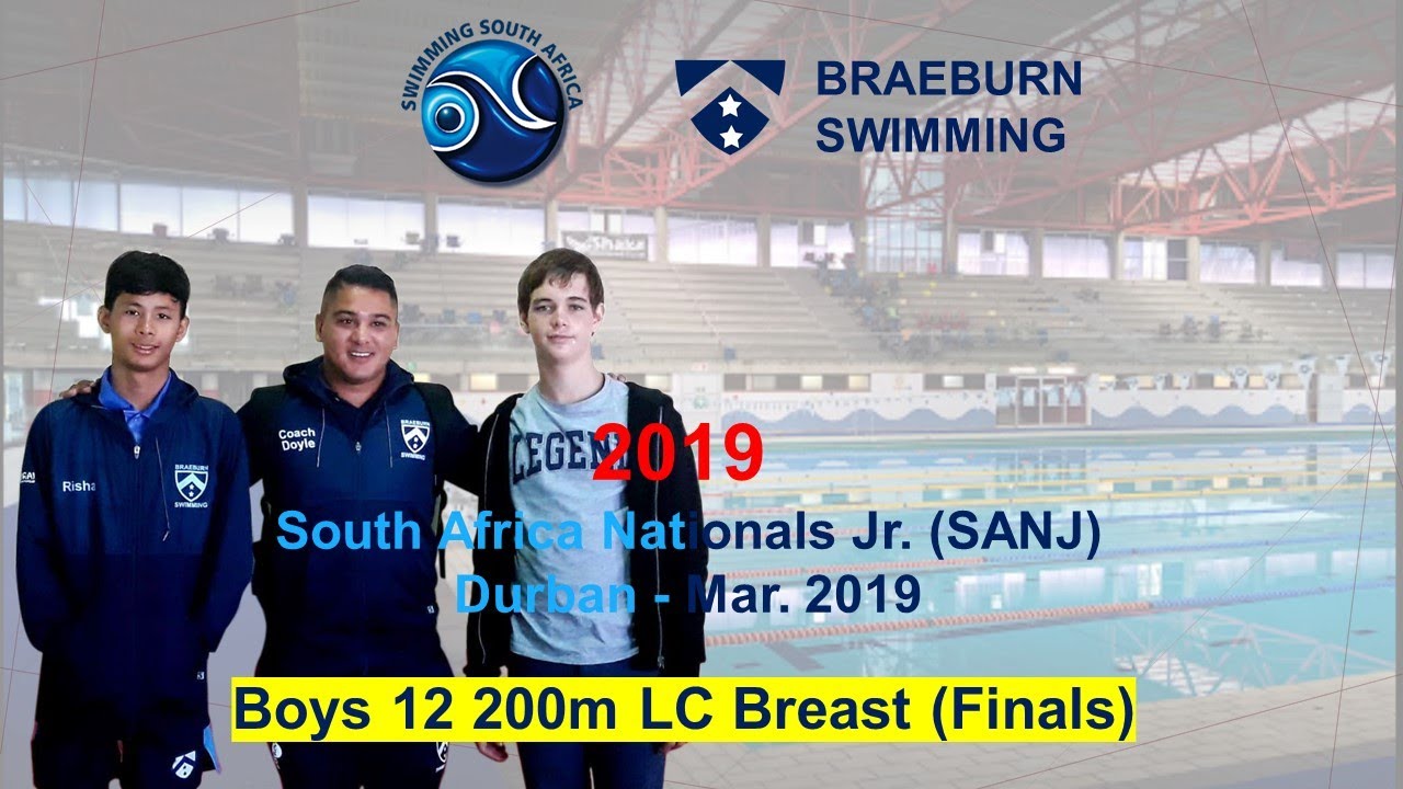 Swim Journal #274: 2019 SANJ Jr. Boys 12 200m LC Breast (Finals) - YouTube