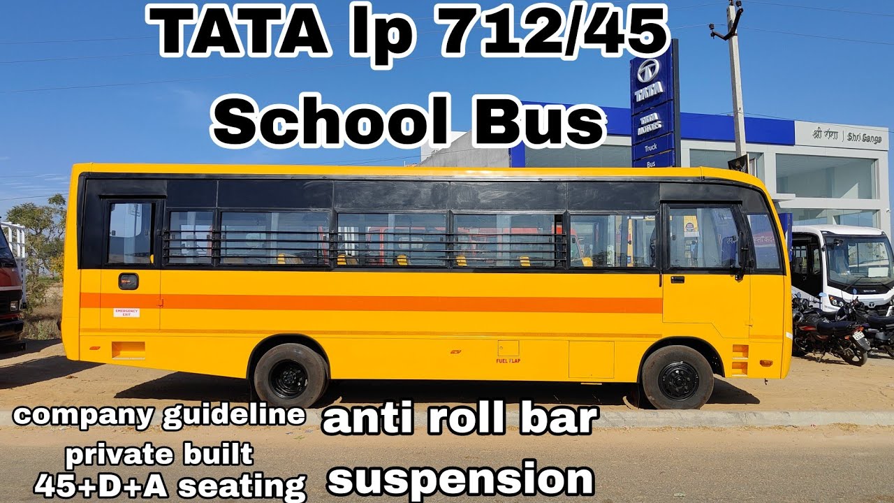 tata lp712/45 school bus, private built in tata guidlines 123hp engine ...