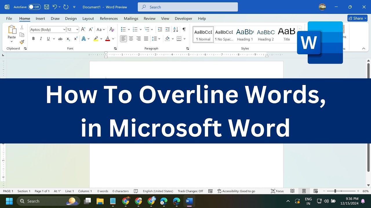 How To Overline Words, Text, Letters, Numbers, Symbols, Characters in ...