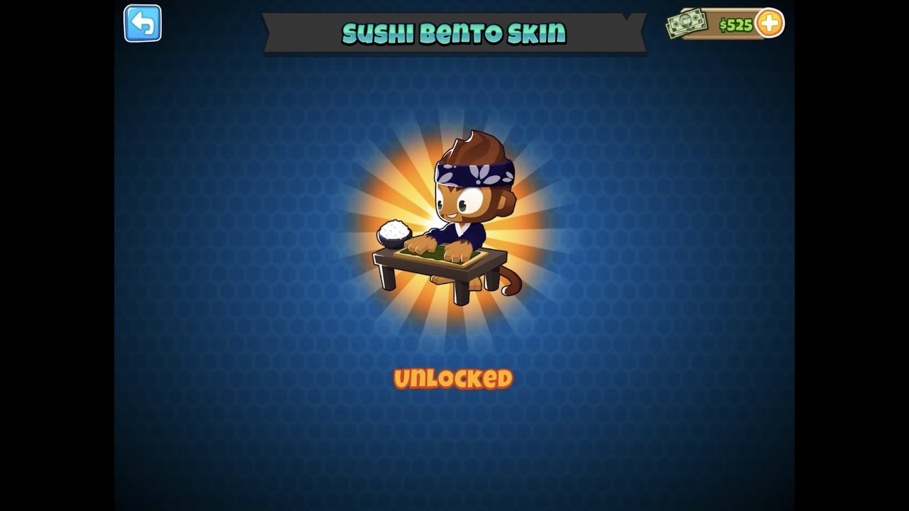 Unlocking Benjamin’s Sushi Bento Skin BTD6 - YouTube
