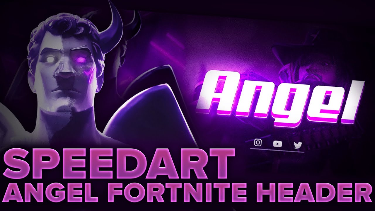 SPEEDART Fortnite Dark Angel Header Concept - YouTube