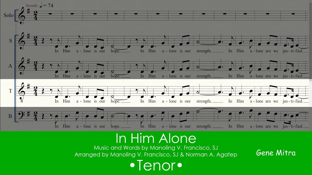 In Him Alone • Tenor - YouTube