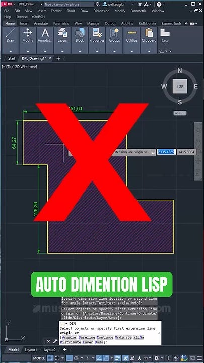 Autocad Auto Dimension LISP | Automatic Dimensioning #autocad - YouTube