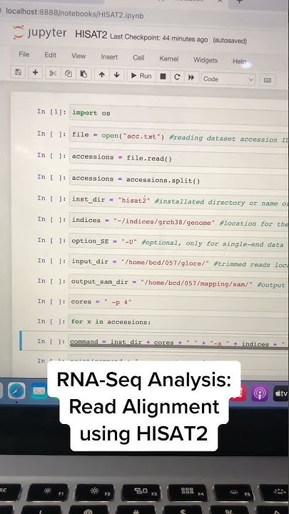 Rna Seq Analysis Read Alignment Using Hisat2 Youtube