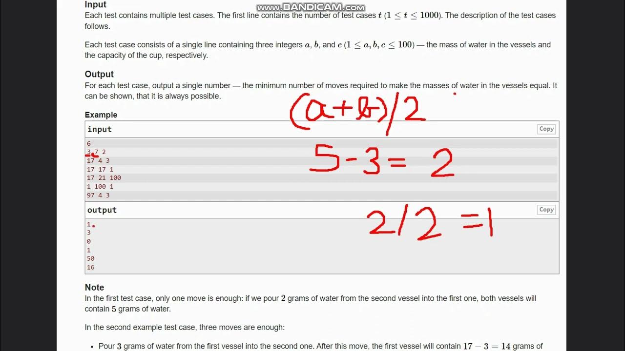 A. Two Vessels | Codeforces Round 895 (Div. 3) | Full solution - YouTube
