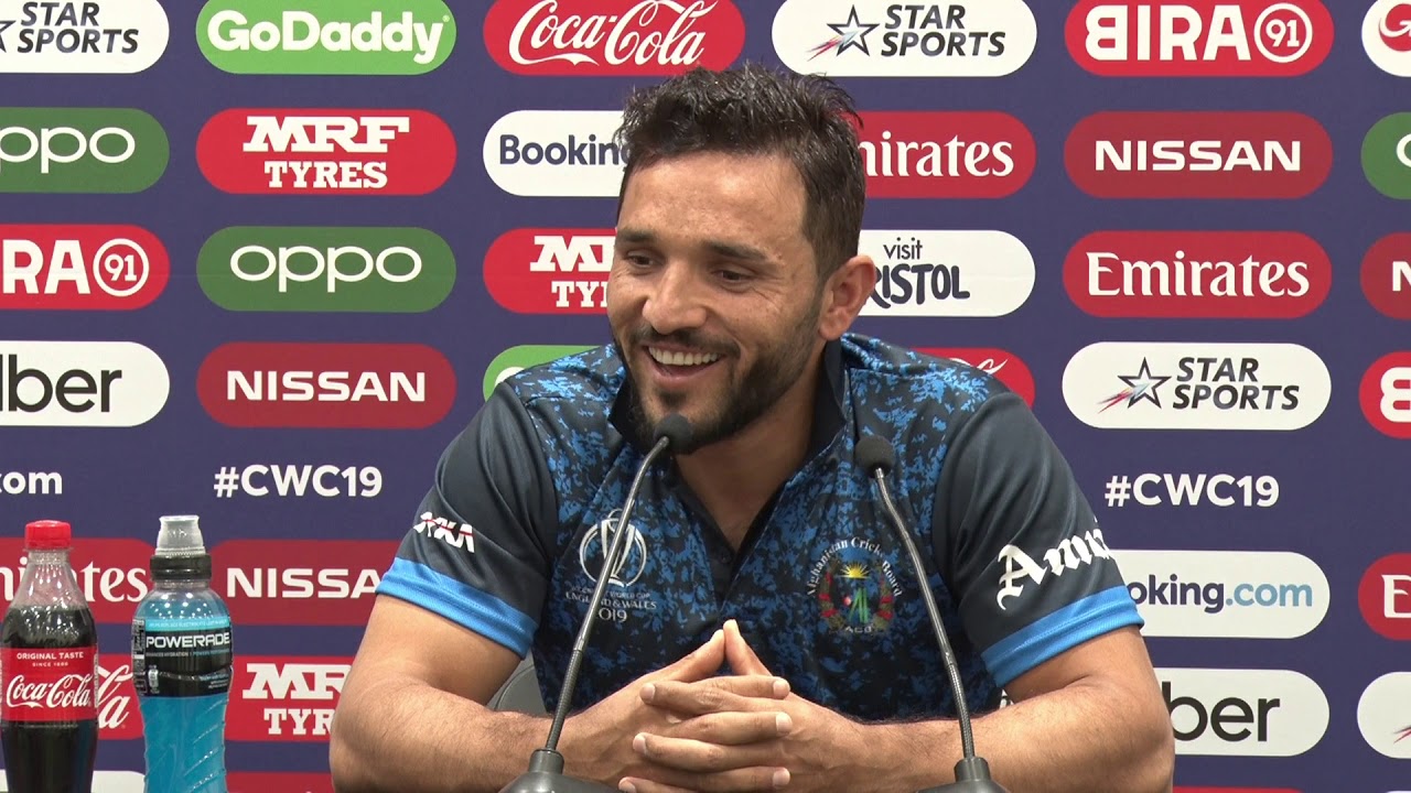 Afghanistan captain Gulbadin Naib speaks prior to their match against ...