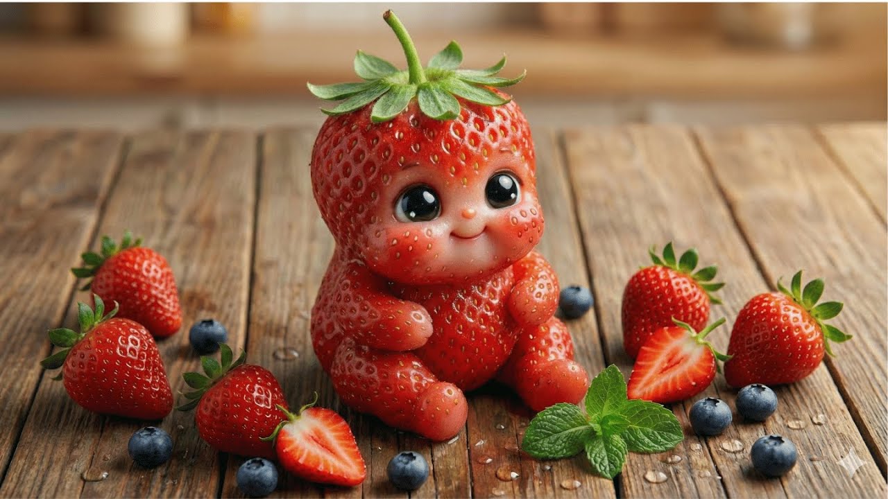 Cutest Fruit Babies Live. Strawberry, Kiwi, Dragon fruit, Watermelon ...