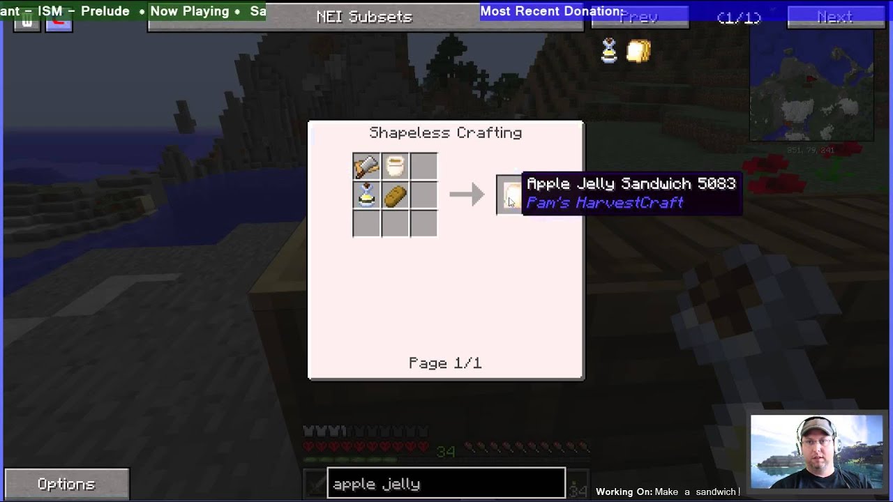 Huge Minecraft Achievement: I make a peanut butter and jelly sandwich! - YouTube