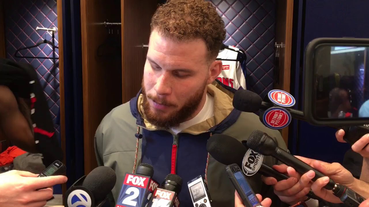 Blake Griffin lauds Pistons teammates for picking up slack - YouTube