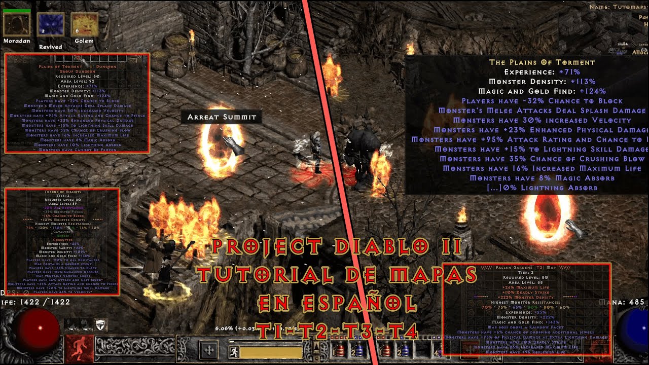 PROJECT DIABLO 2 "MAPAS/MAPS" TUTORIAL DE MAPAS EN ESPAÑOL | COMO TRANSFORMAR, ROLEAR, UPGRADEAR ...