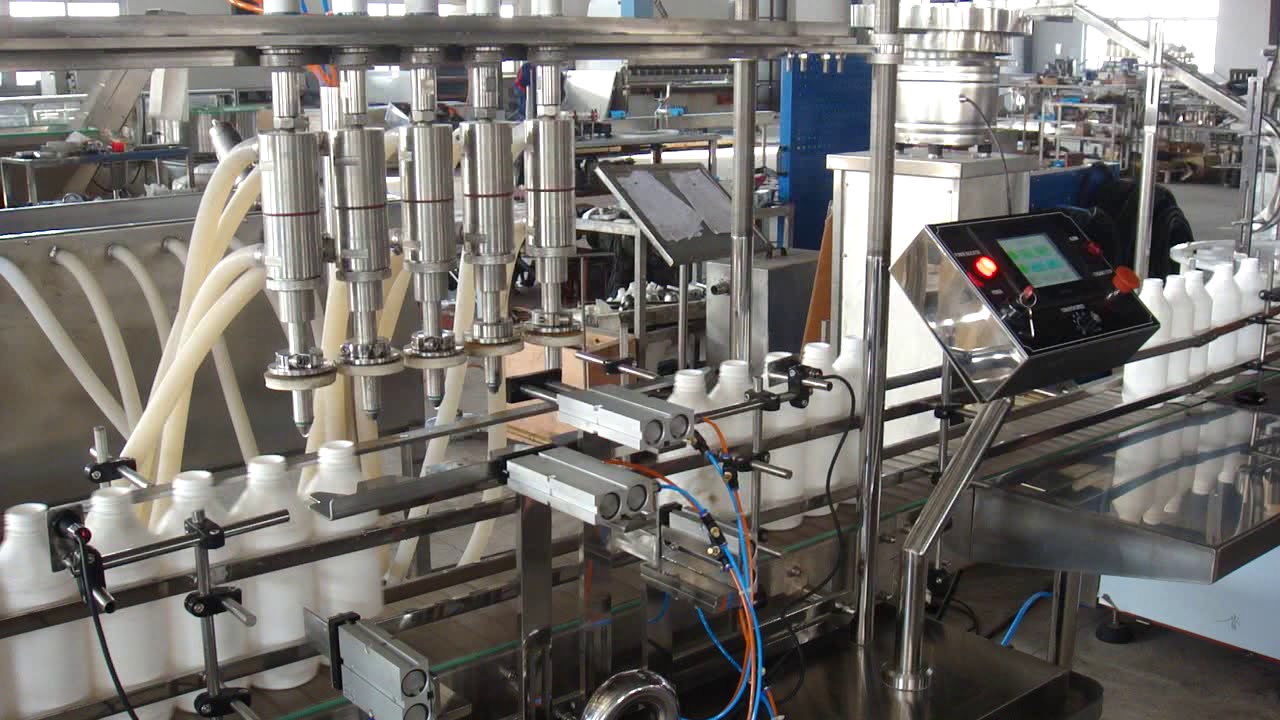 1L Liquid filling line, CE standard - YouTube