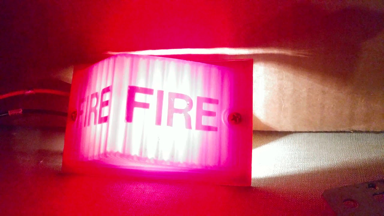 simplex 2904 flashing remote light. fire alarm test - YouTube