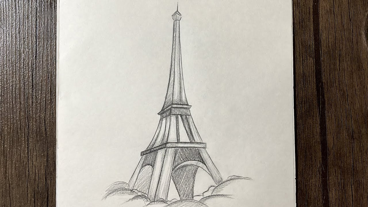 how to draw eiffel tower in an easy way step by step | cool drawing ...