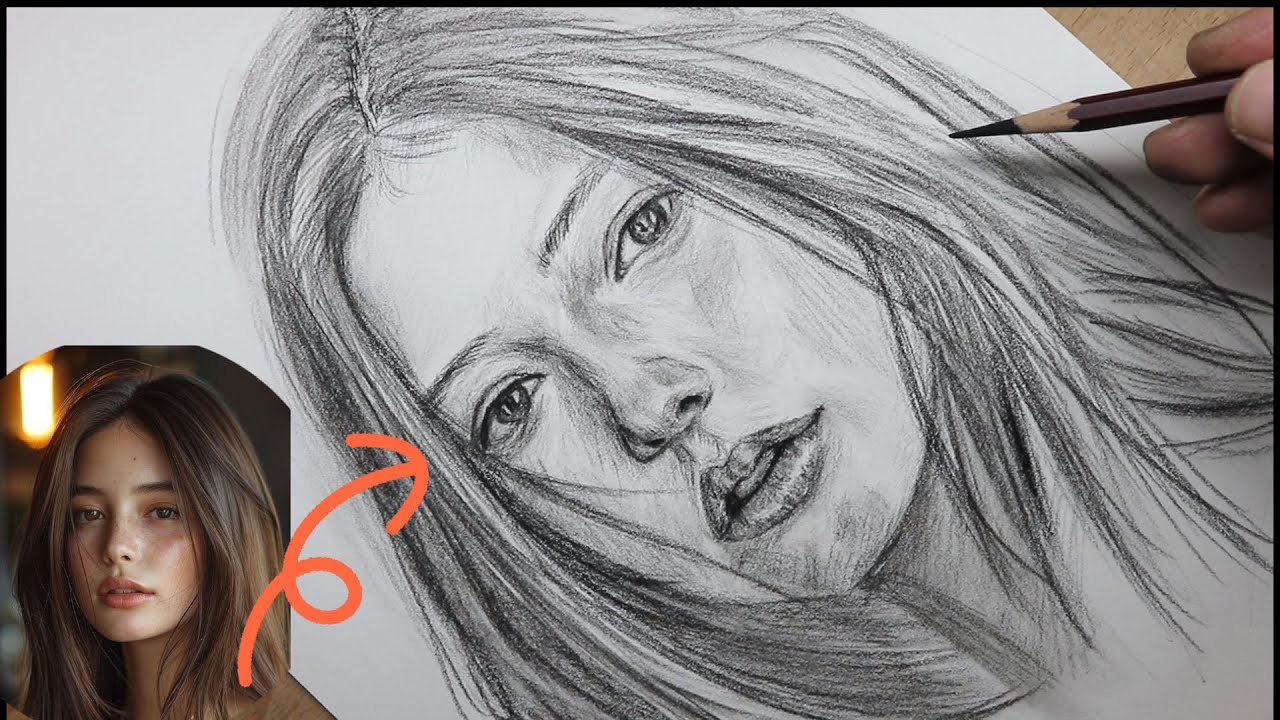 how to draw realistic portraits for beginners | Portrait Sketch | Step ...