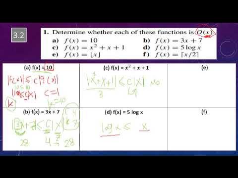 Chapter3 - Algorithms - Part3 - Growth Function Big-O - YouTube