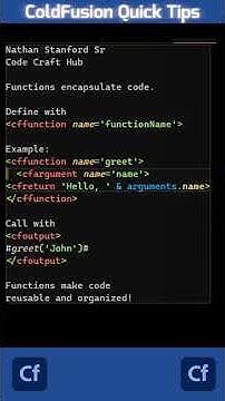 ColdFusion Quick Tips - Functions - YouTube