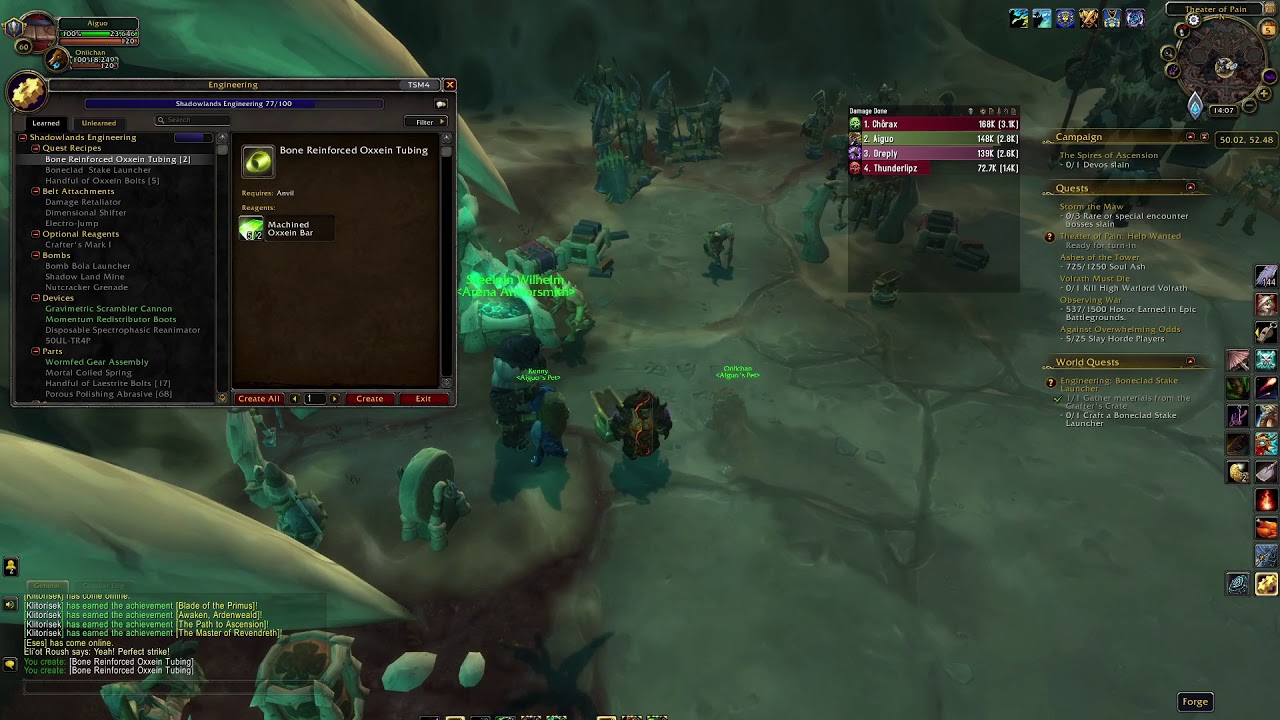 WoW Shadowlands - Engineering: Boneclad Stake Launcher - YouTube