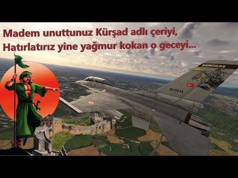 Kürşad ve kırk çerisinin hikayesi, Çin seddi üzerinde uçarken alt yazılı anlatım.