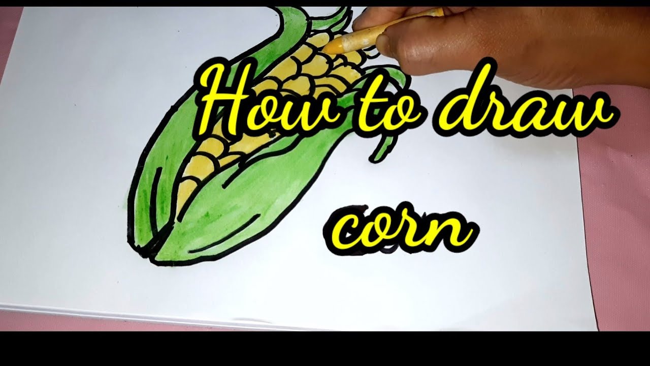 Kids Corn drawing and painting/step by step method - YouTube
