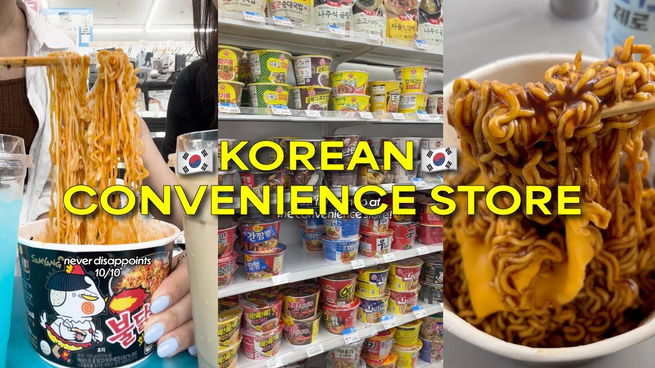 🍜Korean Convenience Store🇰🇷 Compilation! ft. buldak, drink combo, food ...