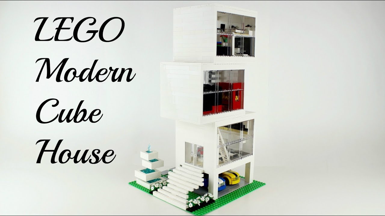 LEGO Modern Luxury Cube House w/ Home Theater :) - YouTube