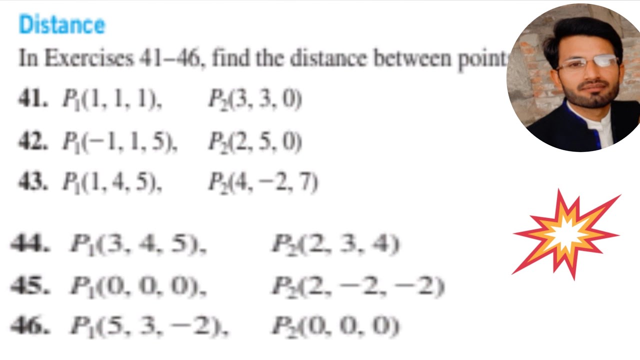 ||Thomas calculus 12th edition ||Exercise#12.1||Q#41-46||Distance b\w ...