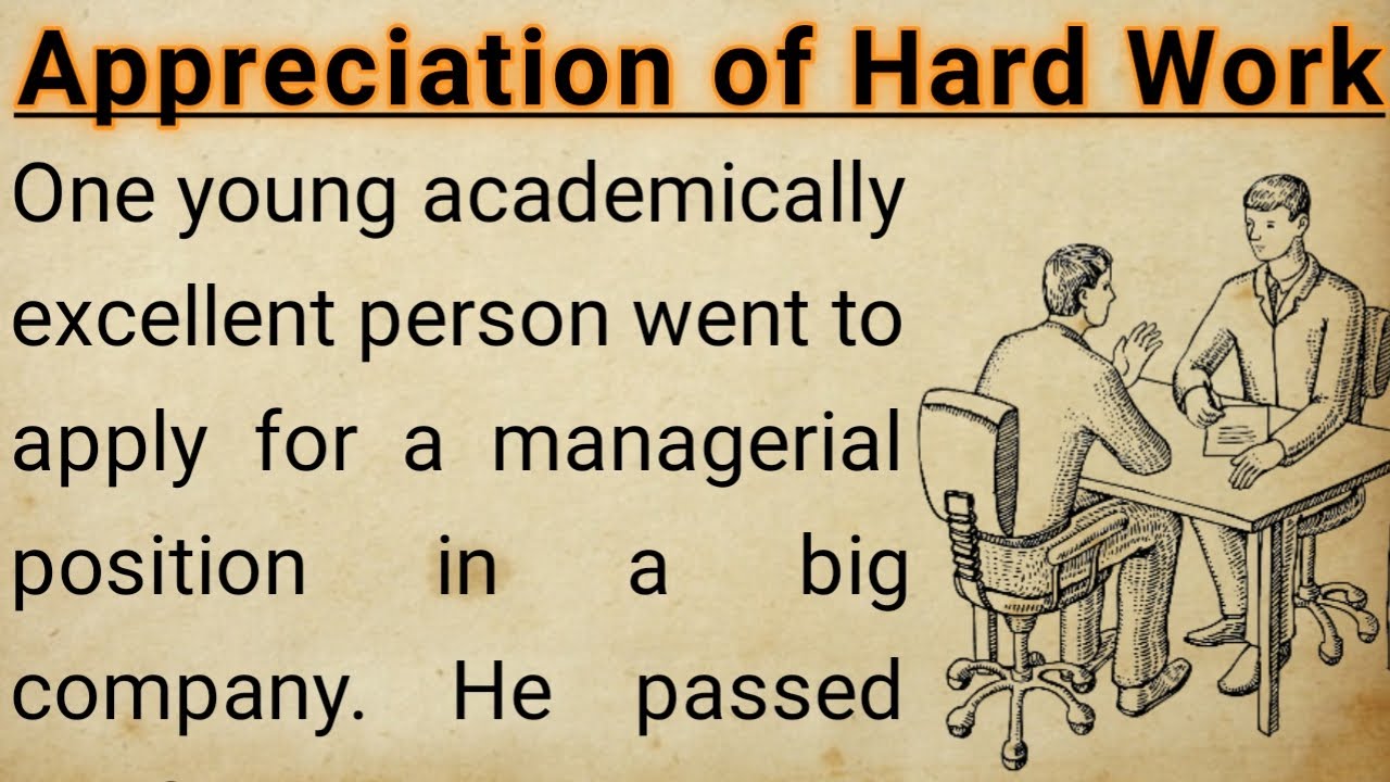 Appreciation of Hard Work | Instructive Story | Learn English By ...